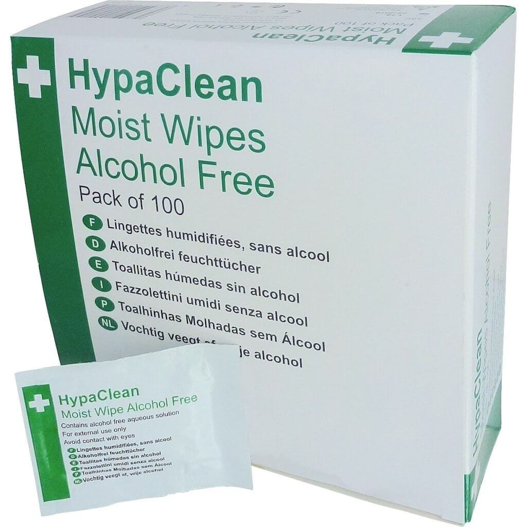 Moist Wipes for First Aid - Alcohol Free - Medipost