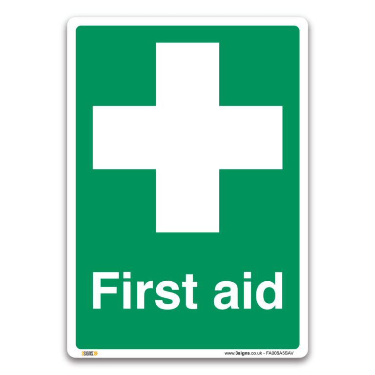 First Aid Sign - Medipost - A5 Sized Self Adhesive Vinyl