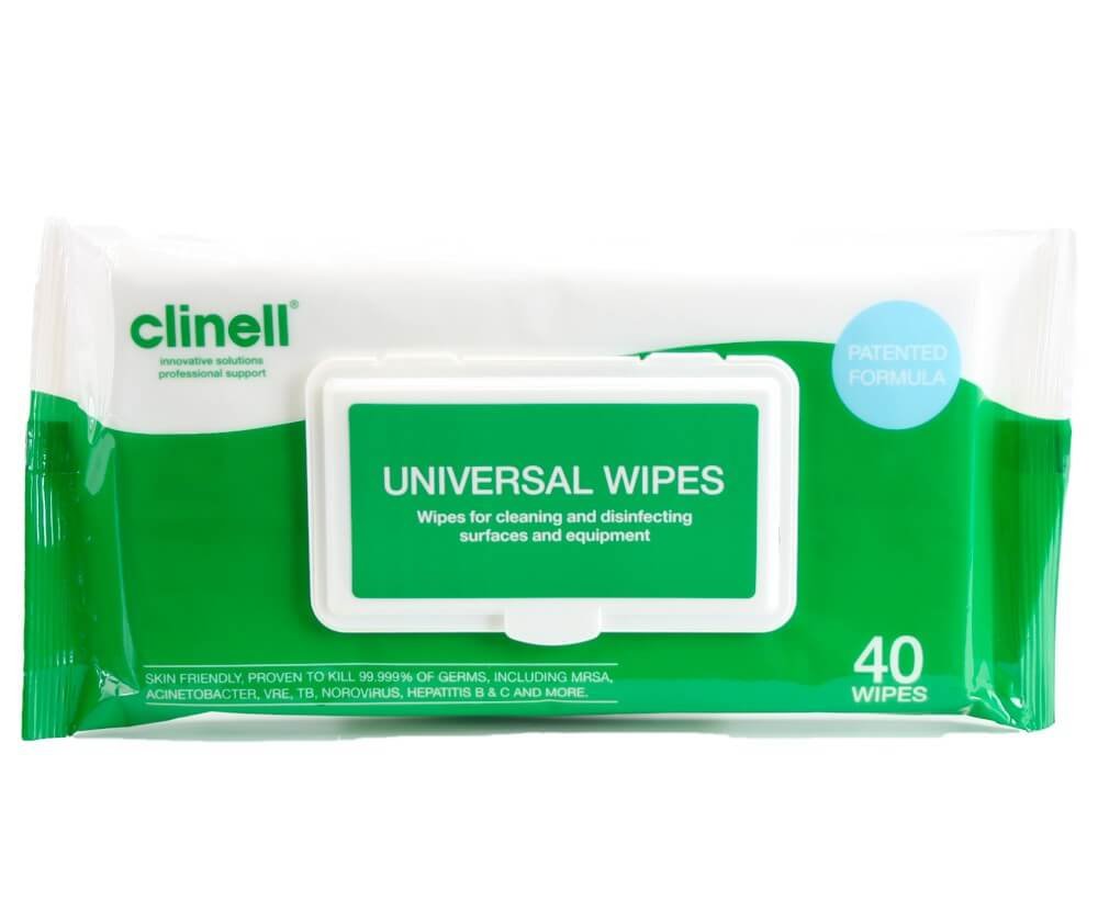 Clinell Universal Wipes (Packs of 40) - Medipost - Pack of 40 or Cases